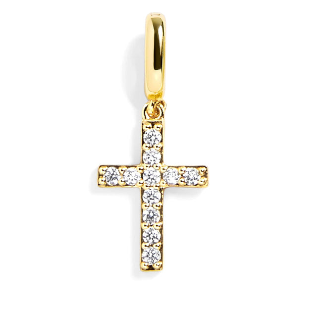 Pavé Cross Charm – Sparkling Pendant for Necklaces – Wear Felicity