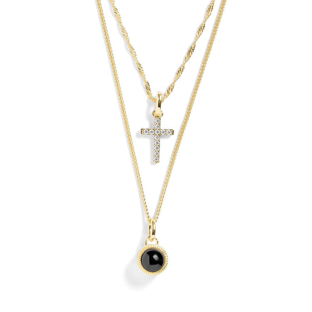 Personalized Cross Layered Necklace - Custom Gift for Her – Wear Felicity