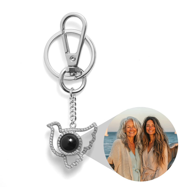 Wear Felicity Dove Photo Keychain: Symbol of Peace & Love