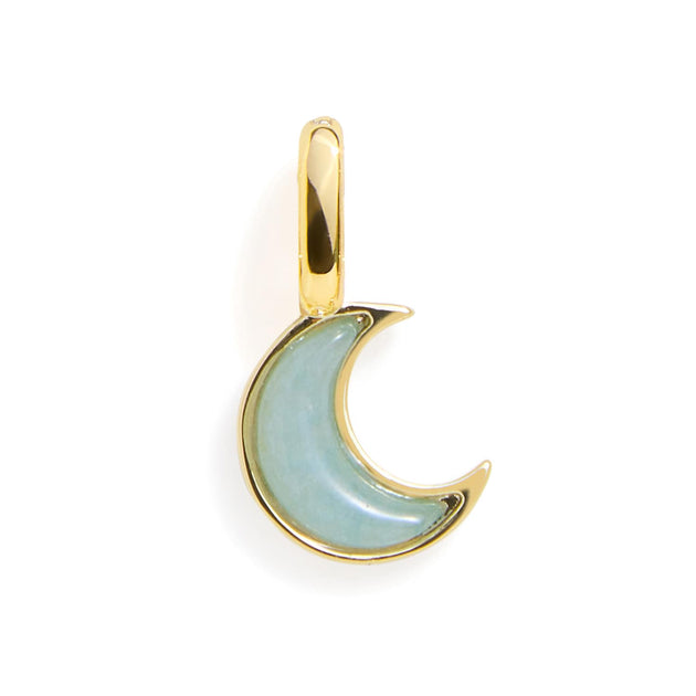 Wear Felicity's Crescent Moon Charm - Aquamarine Elegance