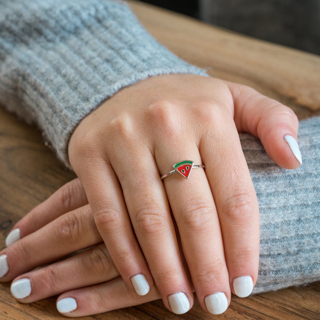 Enamel Watermelon Ring – Wear Felicity